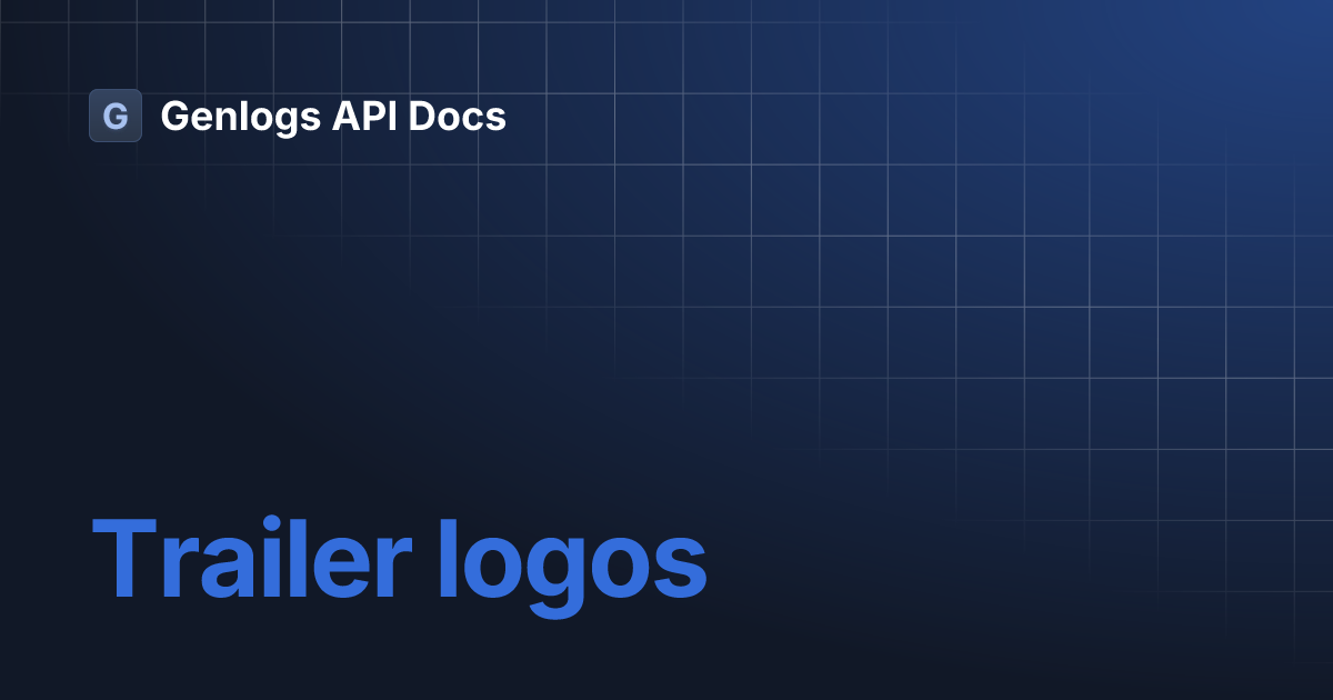 Trailer logos | Genlogs API Docs